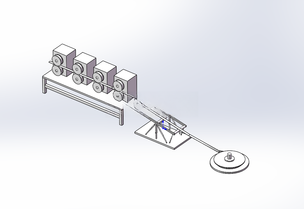 Metal wire continuous drawing production line | manyCAD